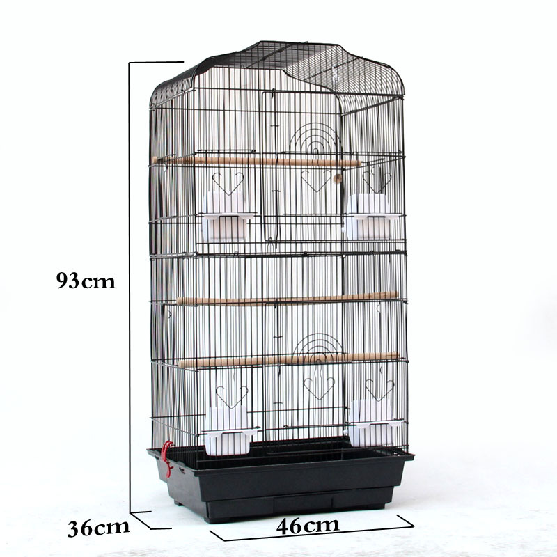 Portable Pet Display Cage Wire Bird Cage Parrot Cage - rabbit-cart