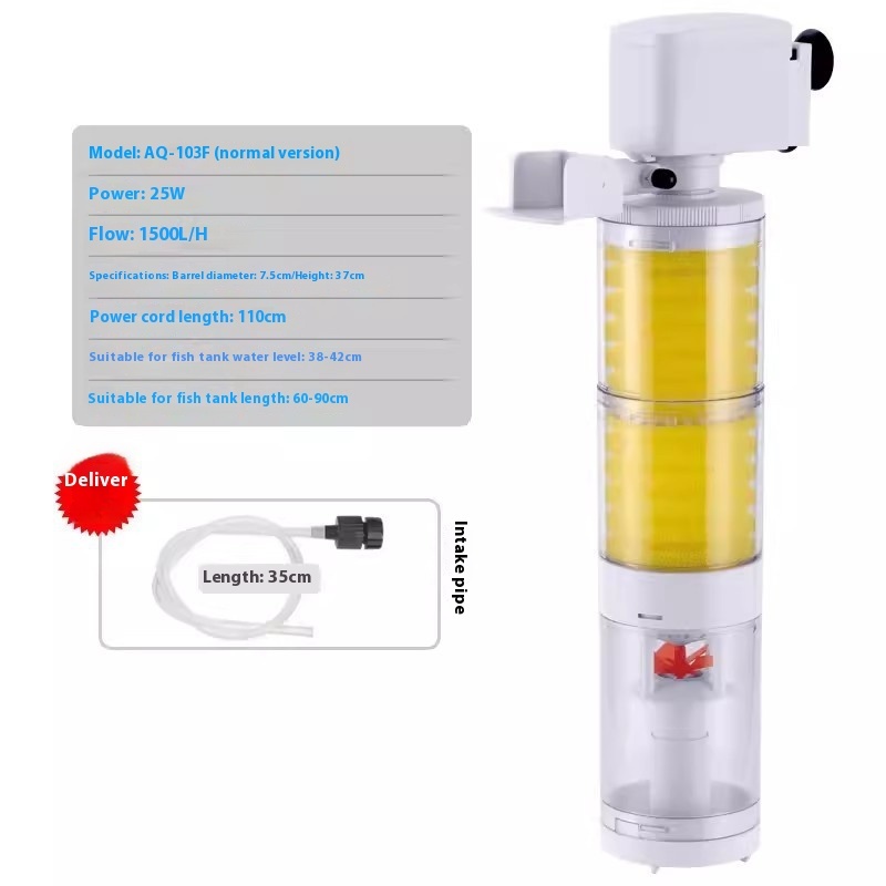 Fish Tank Built-in Filter Three-in-one Suction Wall-hung Urinal Fish ...